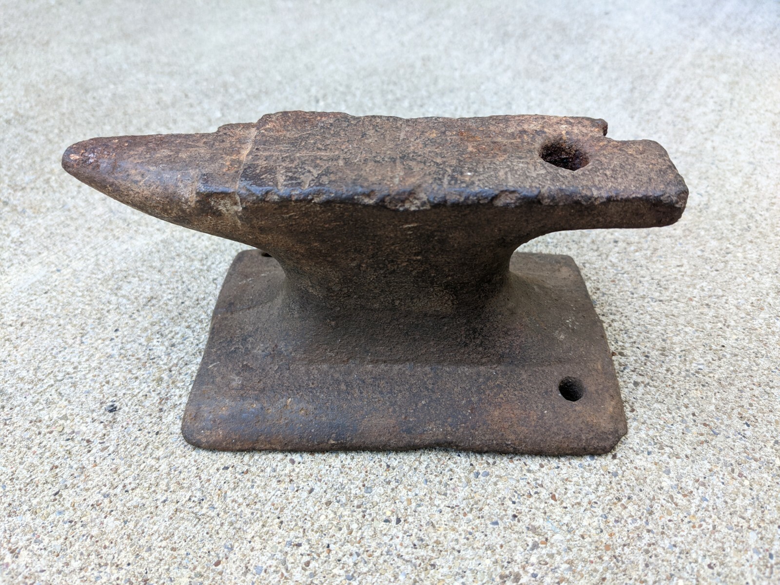 6" HEAVY Vintage Mini Primitive Anvil Paperweight Metal Folk Art Piece ...