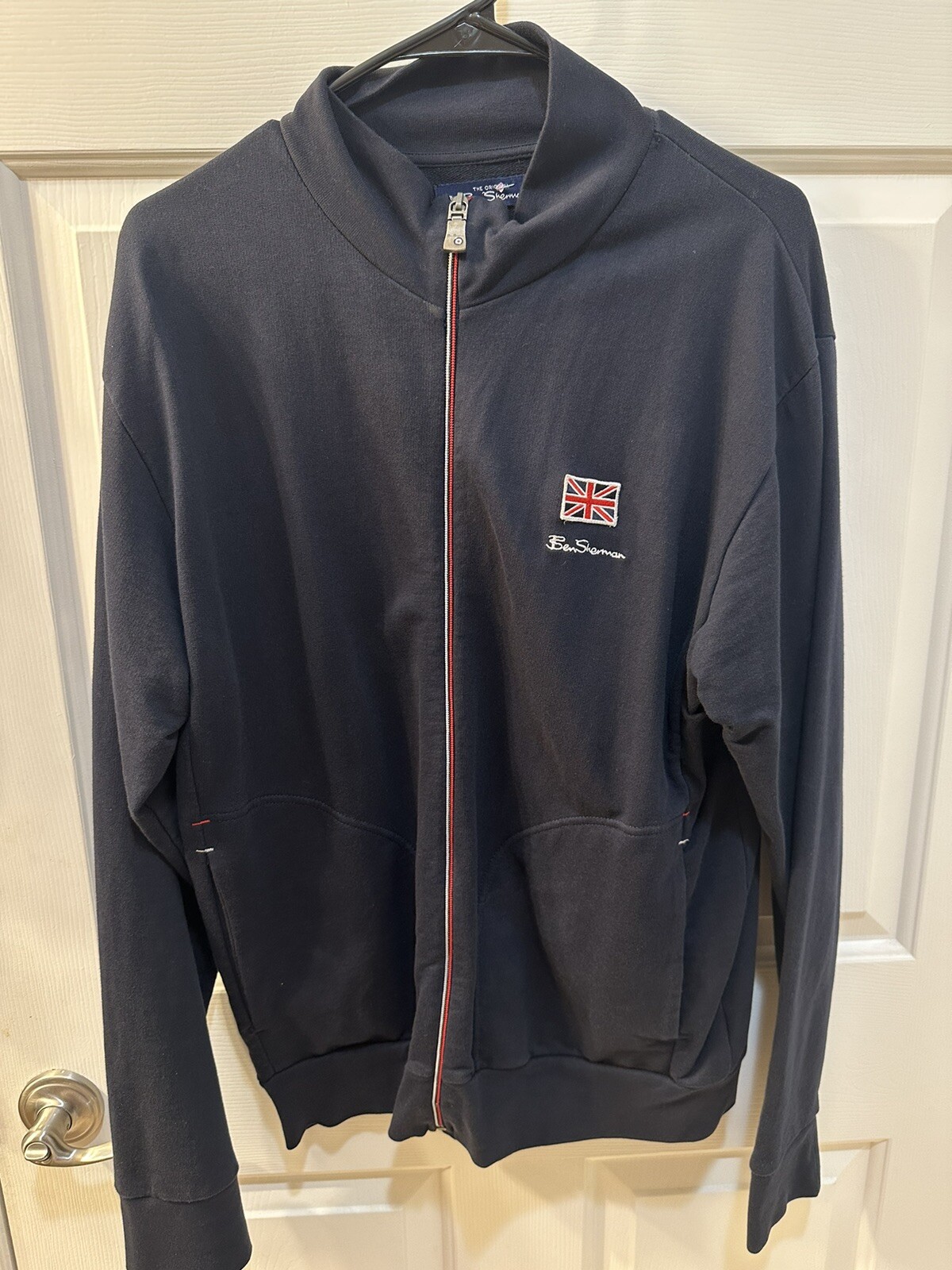 Vintage Ben Sherman Zip Up Track Jacket Large L 3 Nav… - Gem