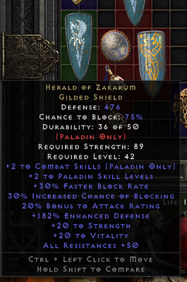 Diablo 2 HOZ Herald of Zakarum Pally Shield PC Xbox NL Ladder SC | eBay