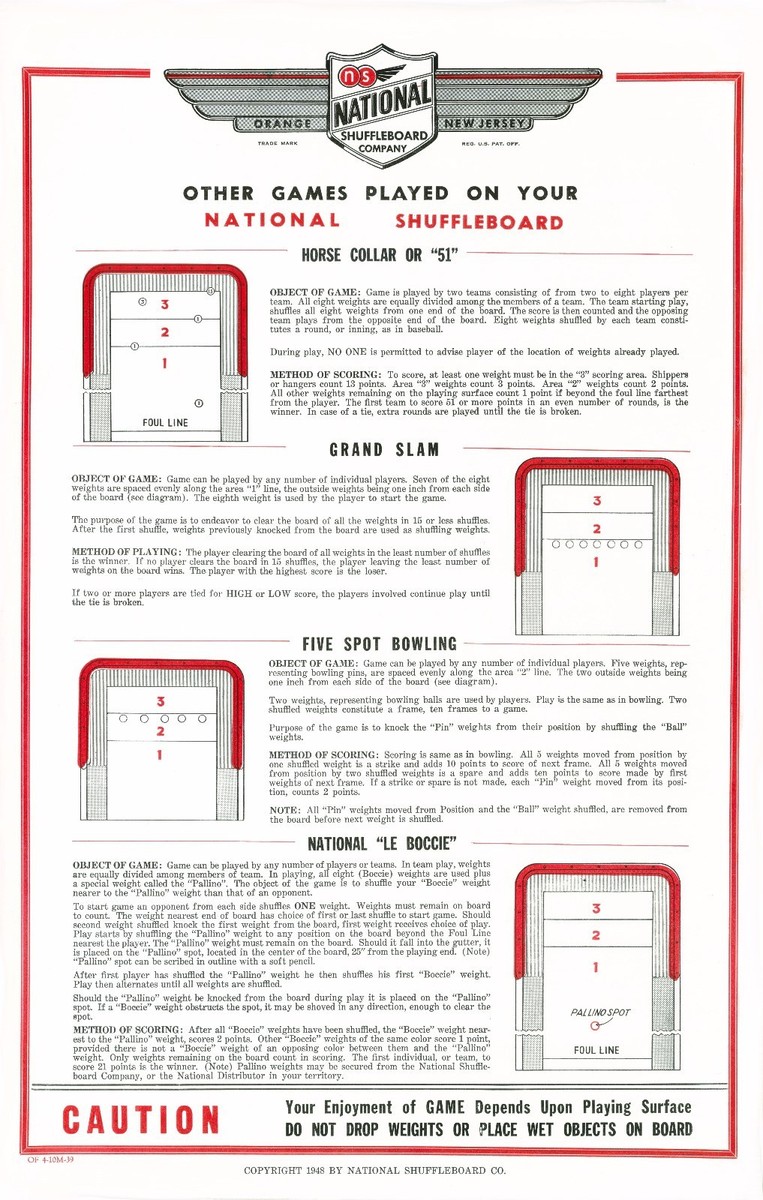 Table Shuffleboard Rules Foul Line | Cabinets Matttroy