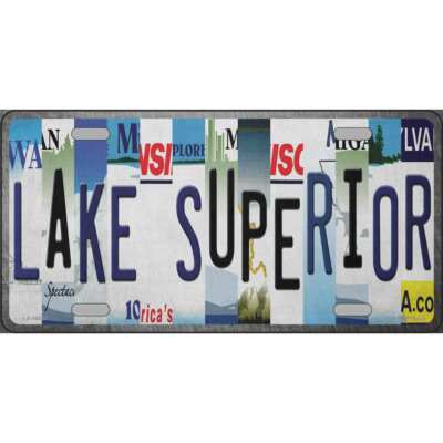 Lake Superior Strip Art Novelty Metal License Plate Tag | eBay
