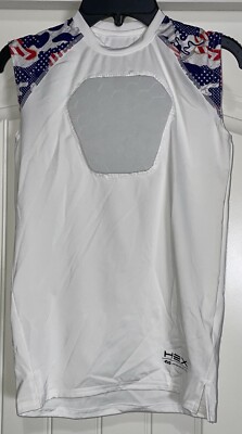 McDavid Hex Sternum Shirt Chest Protector Youth Large White/Flag Camo ...