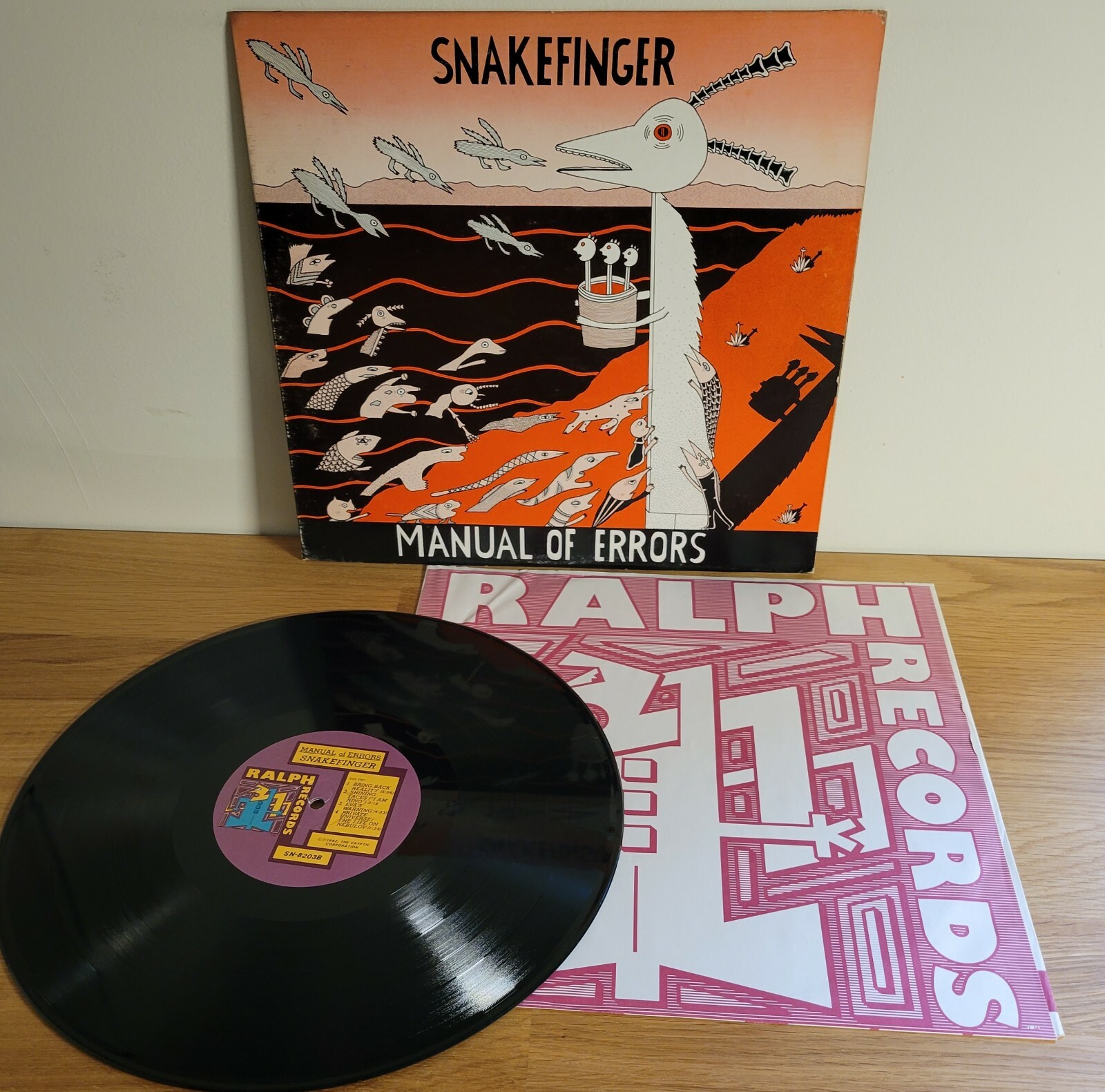 Snakefinger Manual of Errors Punk LP 1982 Ralph Records NM- Vinyl Inner ...