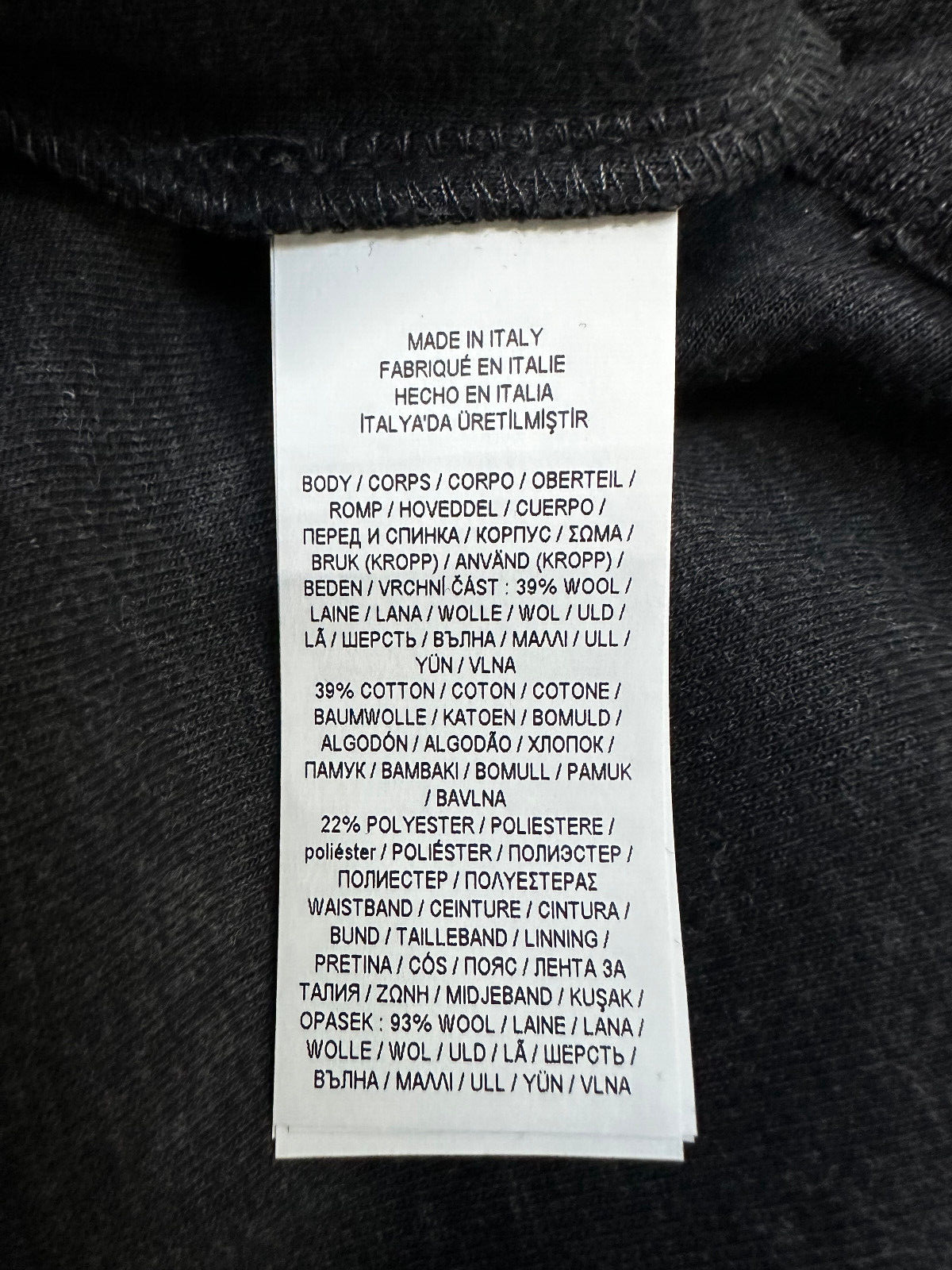 Ralph Lauren Purple Label Double Knit Hoodie M Dark Grey Wool Cotton ...