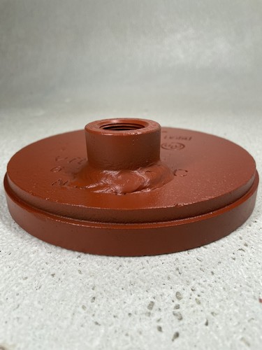 6" Victaulic Style 60 Cap with 3/4" NPT Drain Tap Grooved End Pipe ...