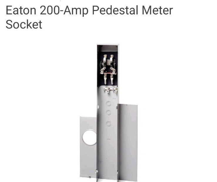 Eaton 1006388E 200 amp meter socket pedestal FREE SHIPPING 786689020200 ...