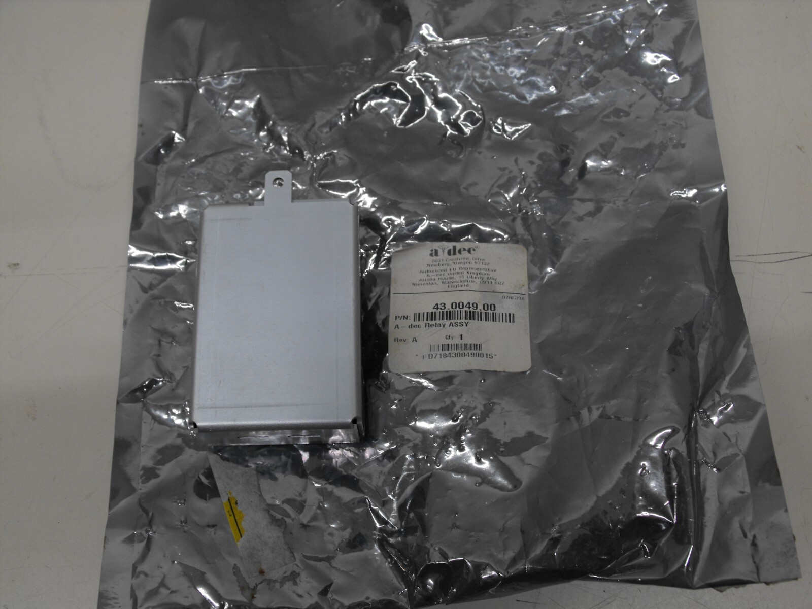 ADEC Relay Assembly Assy 43.0049.00 Replacement Part Dental Light ...