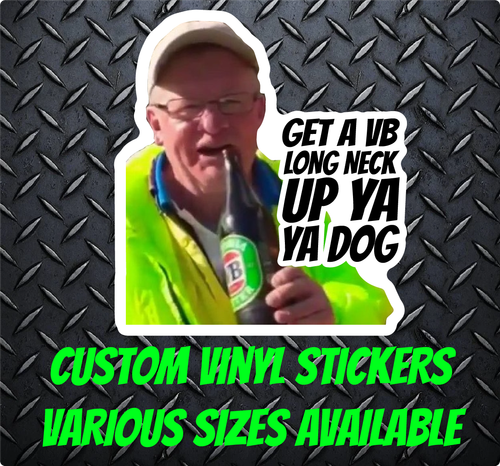 VB LONG NECK YA DOG! Victoria Bitter Custom Vinyl Sticker Decal BEER | eBay