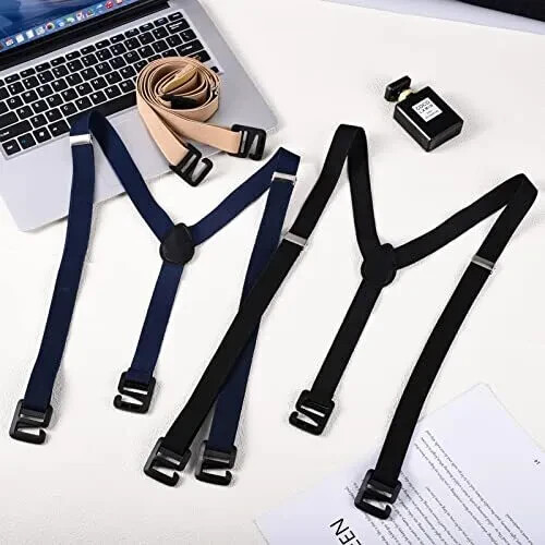 3 Pack Hidden Suspenders Adjustable Under The Shirt Suspenders for Men ...