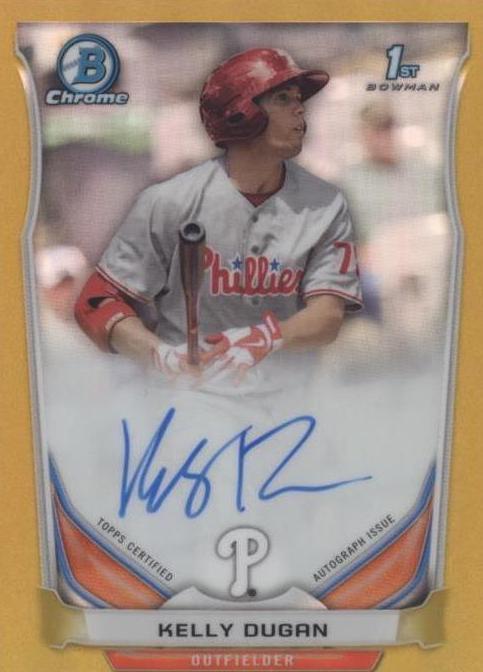 2014 Bowman Chrome - Prospect Autographs Kelly Dugan #BCAP-KD Gold ...