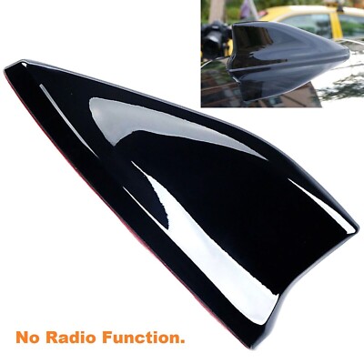 Painted Gloss Black Fake Dummy Antenna Exterior Roof Shark Spoiler Fin ...