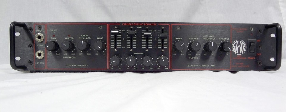 SWR SM-400 Bass Guitar Rack Mount Graphic EQ Equalizer Solid Power Amp ...