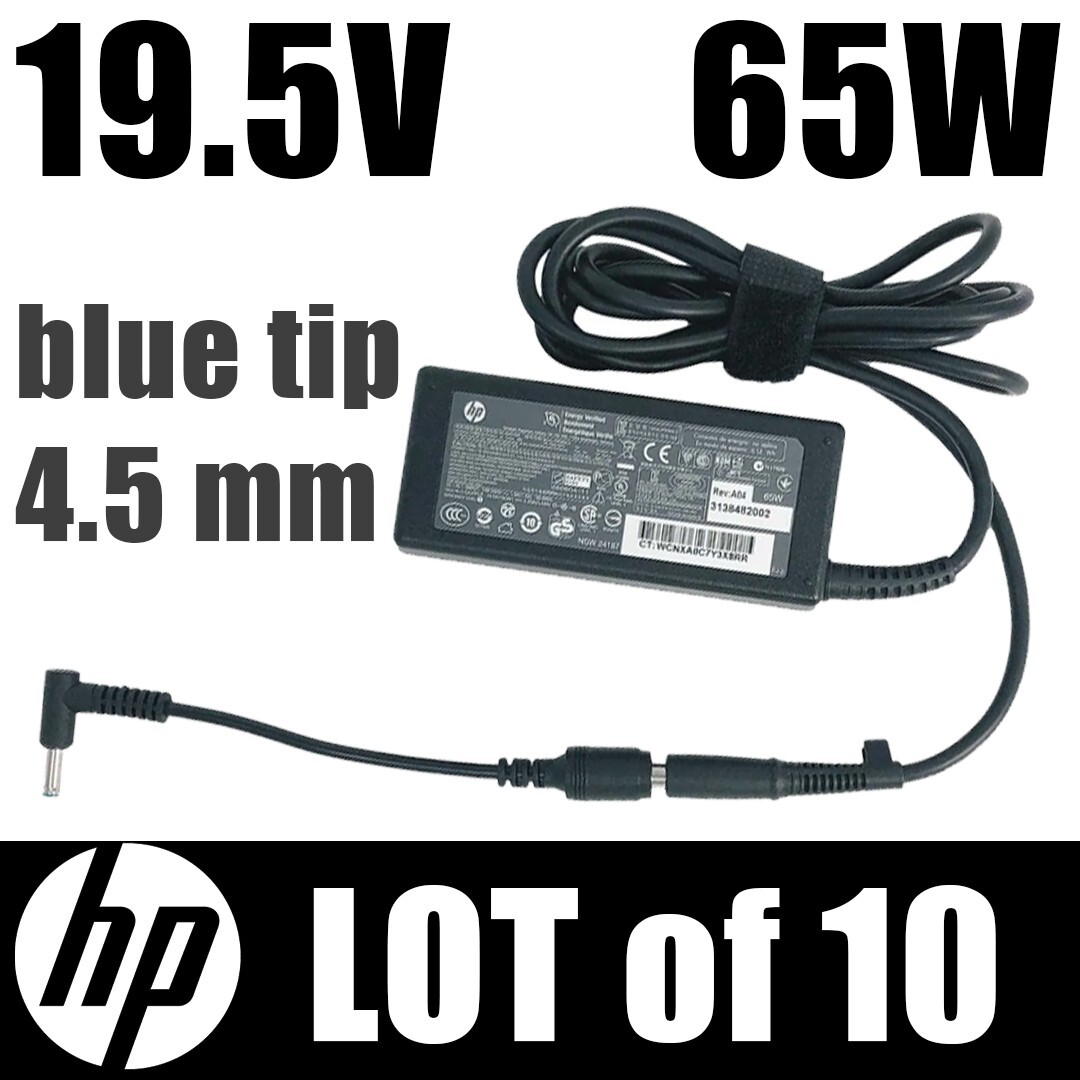 Pack of 10 Original HP Laptop AC DC Adapter Charger Blue Tip for HP ...