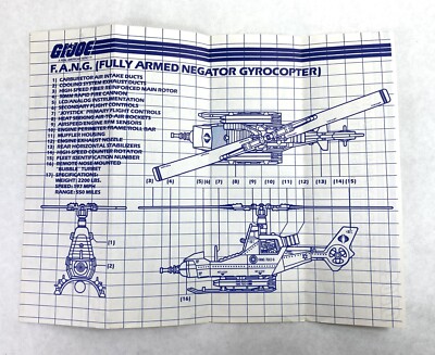 FANG Vintage GI Joe Original Blueprints Instructions 1983 ARAH 80s | eBay