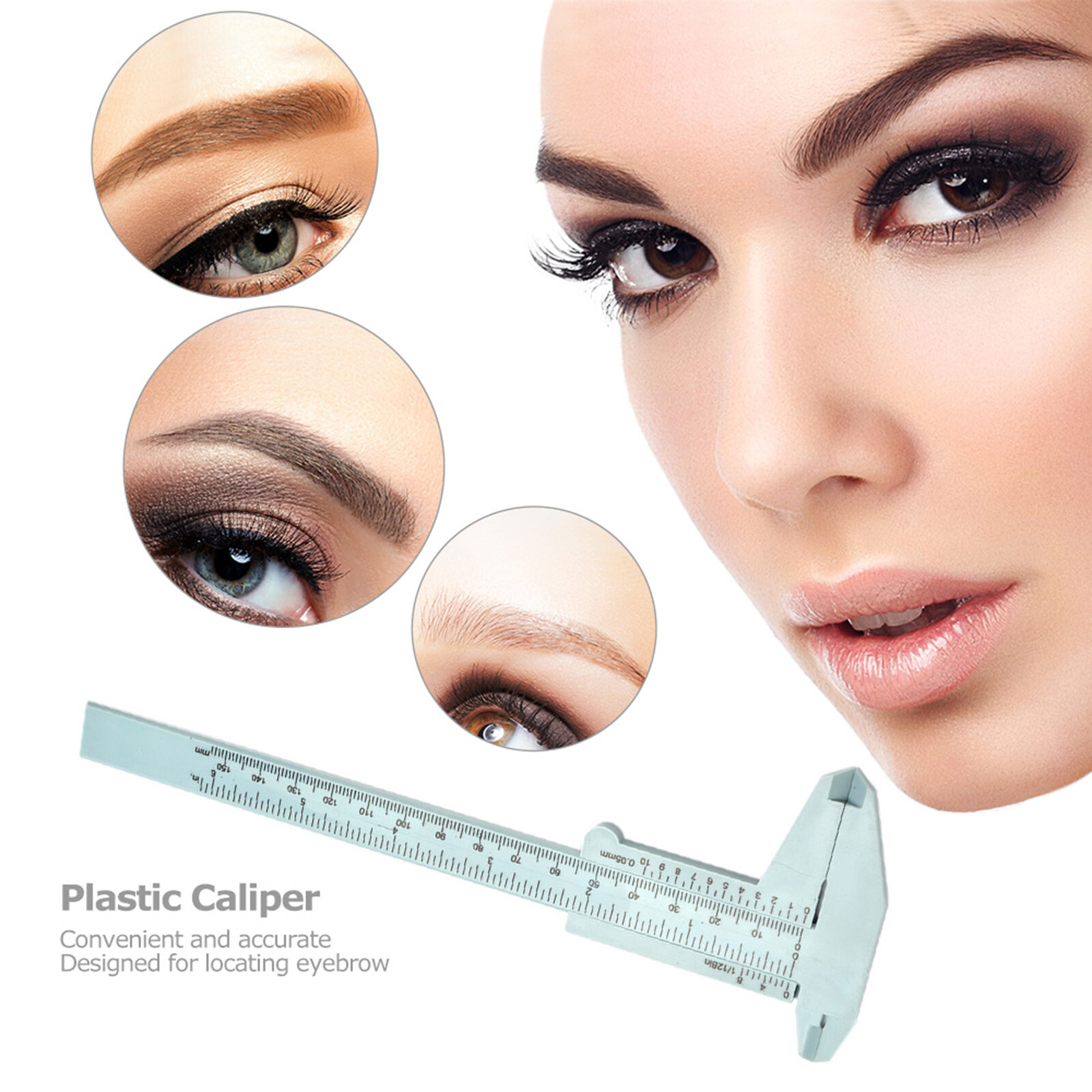 1pc Accurate Caliper Eyebrow Measuring Ruler for Eyebrow Makeup I2G6 | eBay