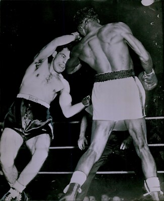 LG802 1958 Wire Photo RALPH DUPAS JOE BROWN Middleweight Boxing Houston ...