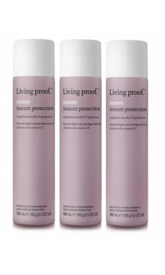 3 Bottles Living Proof Restore Instant Protection 5.5 oz - NEW & FRESH ...