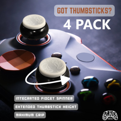 4 PACK - Psychotic Kontrols Thumbstick Extension Fidget Spinner for ...