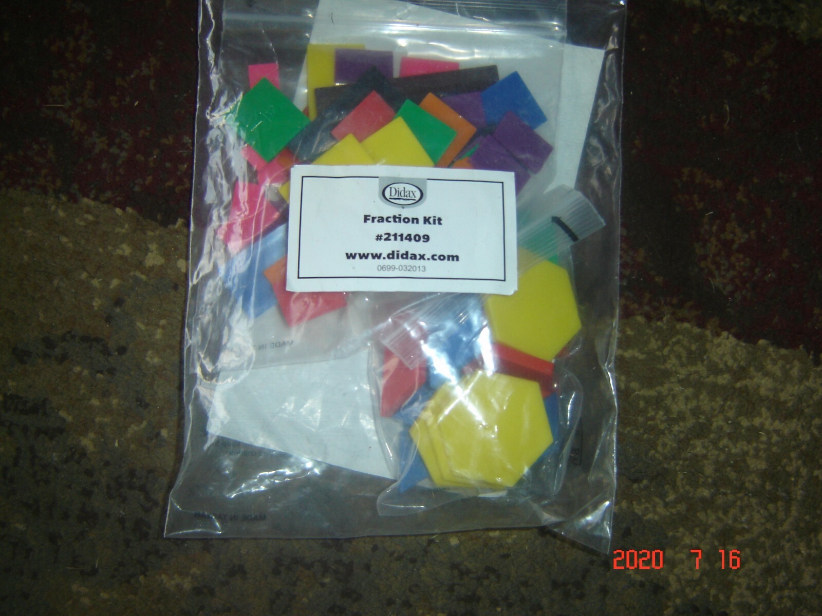 Didax Fraction Kit Plastic Fracture Line Tiles Tangrams #211409 | eBay