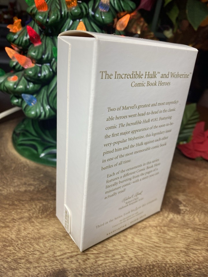 2010 Hallmark Incredible Hulk & Wolverine Hulk #181 Cover Ornament BOX ...
