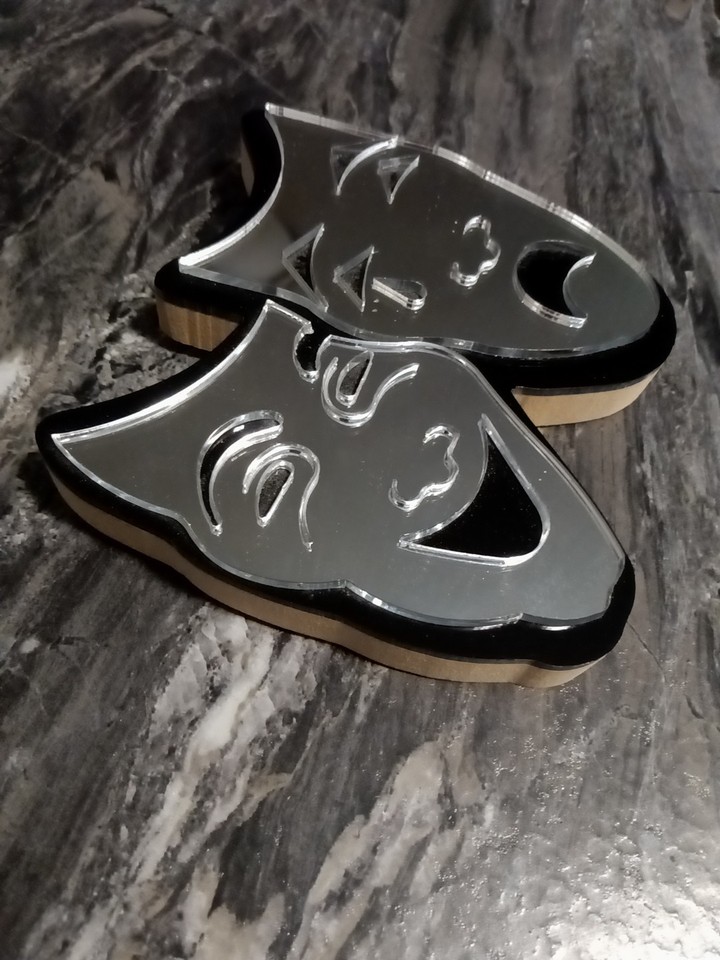 Theater Mask Wall Hanging Comedy Tragedy Mirrored 5" | eBay