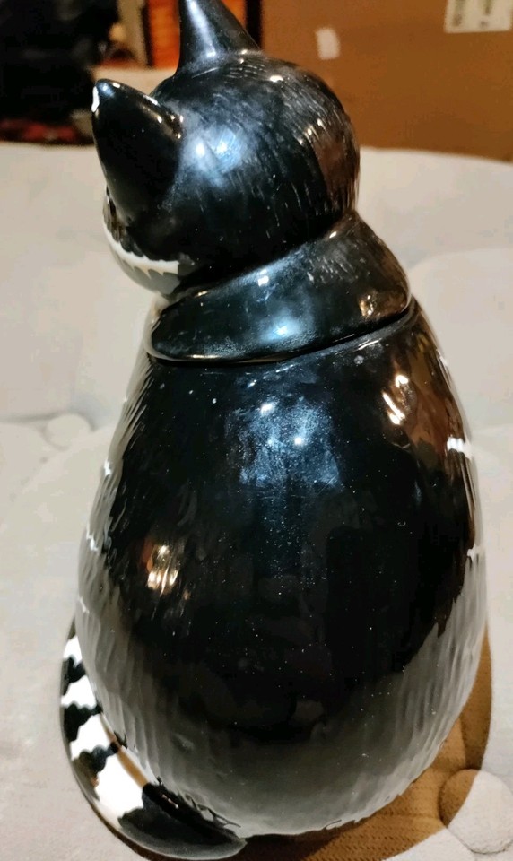 Sigma by Tastesetter Kliban Kiss Cat Ceramic Jar Black White Rare ...