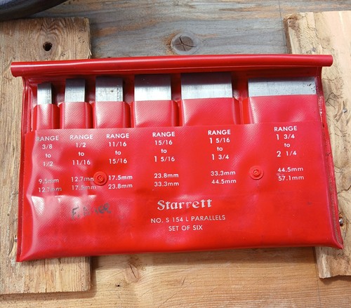 6 PIECE STARRETT ADJUSTABLE PARALLEL SET No. S154L | eBay