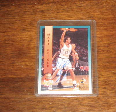 1992 Matt Geiger #24 Authentic Auto 223/500 Basketball Draft Picks Set ...
