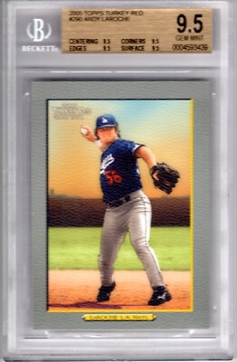 2005 TOPPS TURKEY RED ANDY LAROCHE CARD #290 BGS 9.5 GEM MINT DODGERS ...