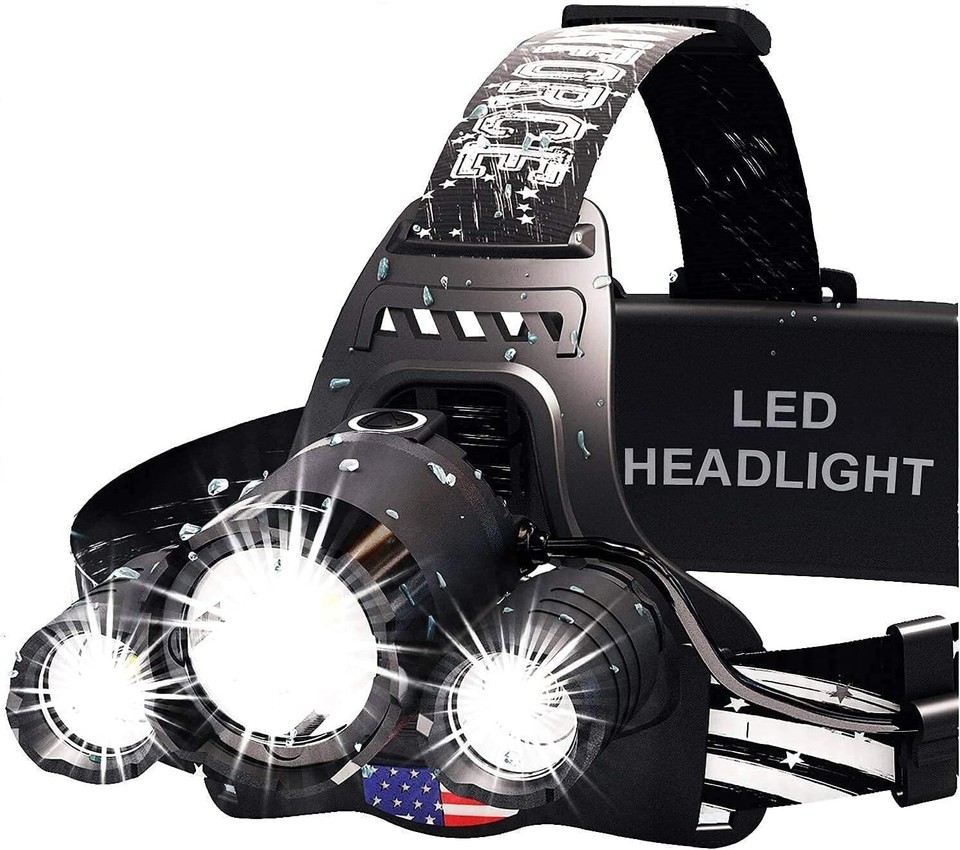 DanForce Headlamp. USB Rechargeable LED Head Lamp. Ultra Bright CREE ...