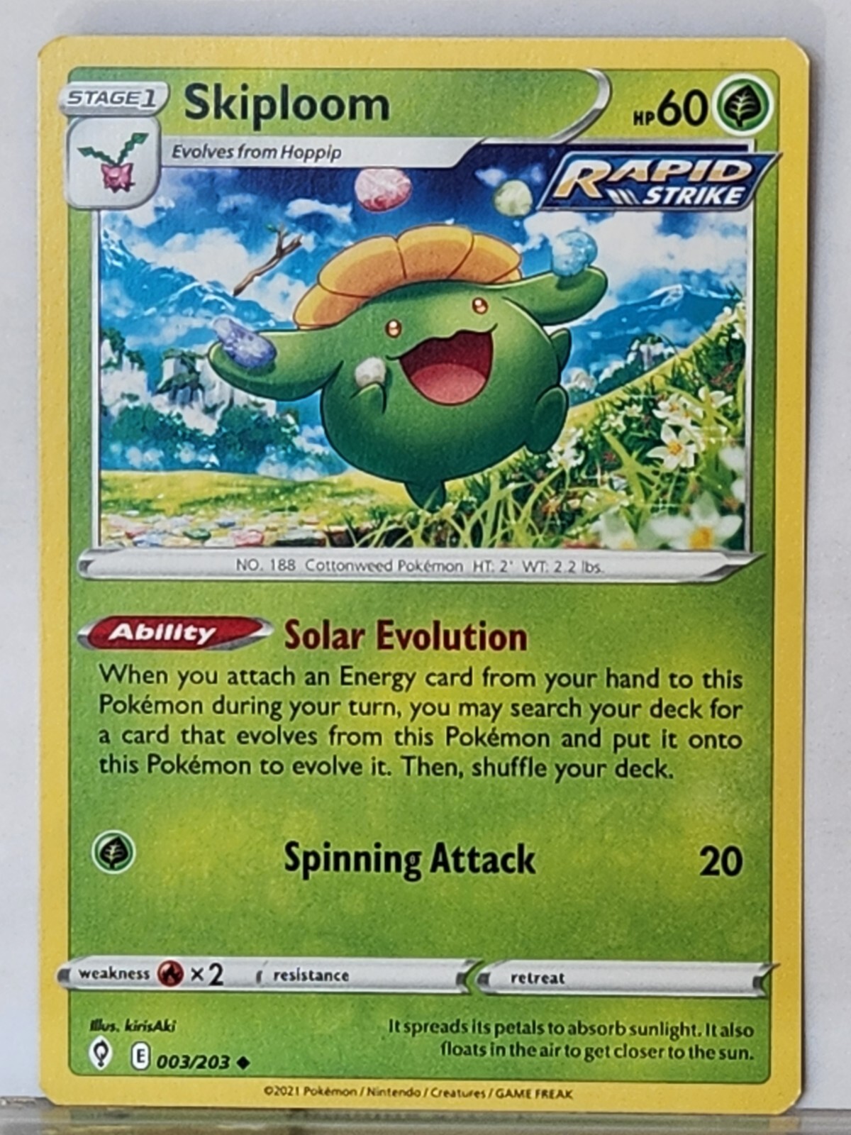 Skiploom 003/203 - Evolving Skies - Uncommon - Pokemon Card TCG | eBay