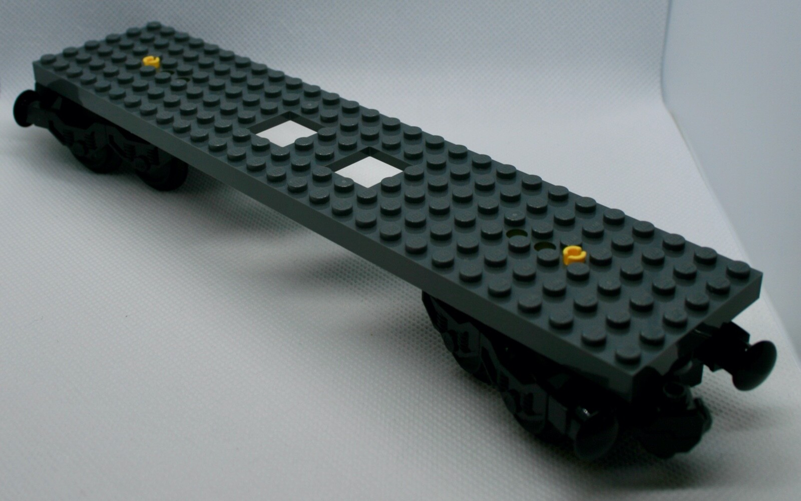 New LEGO Train Wheel Car Assembly - Dark Bluish Gray Base 6 x 28 (metal ...