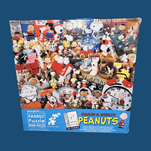 Vintage 1985 PEANUTS Snoopy 500 Pc Puzzle 45th Anniversary Collage Snoopy Lucy | eBay