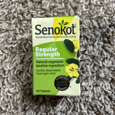 Senokot Regular Strength 50 Tablets Exp: 7/2026 | eBay