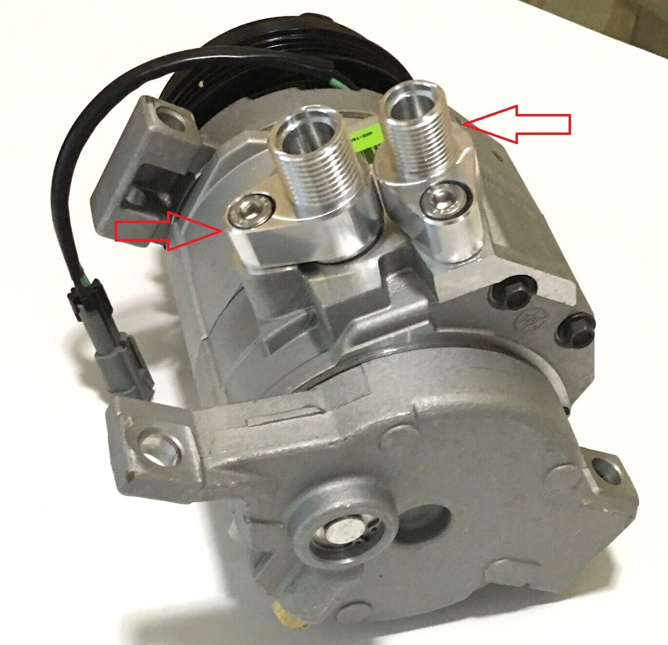 Aluminum LS Swap New A/C Compressor Adapter Fittings for Denso 10S17F ...