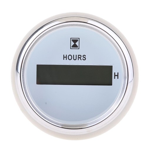 Marine Boat Digital Hour Meter 52mm Round Gauge Waterproof White | eBay