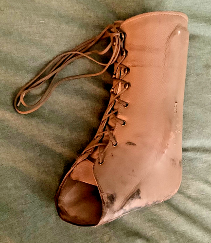 Azafo Arizona Biege LEATHER LACE UP Left Ankle Brace ORTHOPEDIC Boot ...