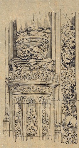 Claude Pemberton Leach - Ink Drawing - Architectural Studies Italy 19th ...