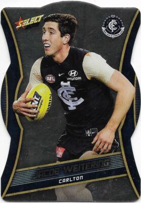 2019 Select Footy Stars Silver Die Cut (DC24) Jacob WEITERING Carlton ...