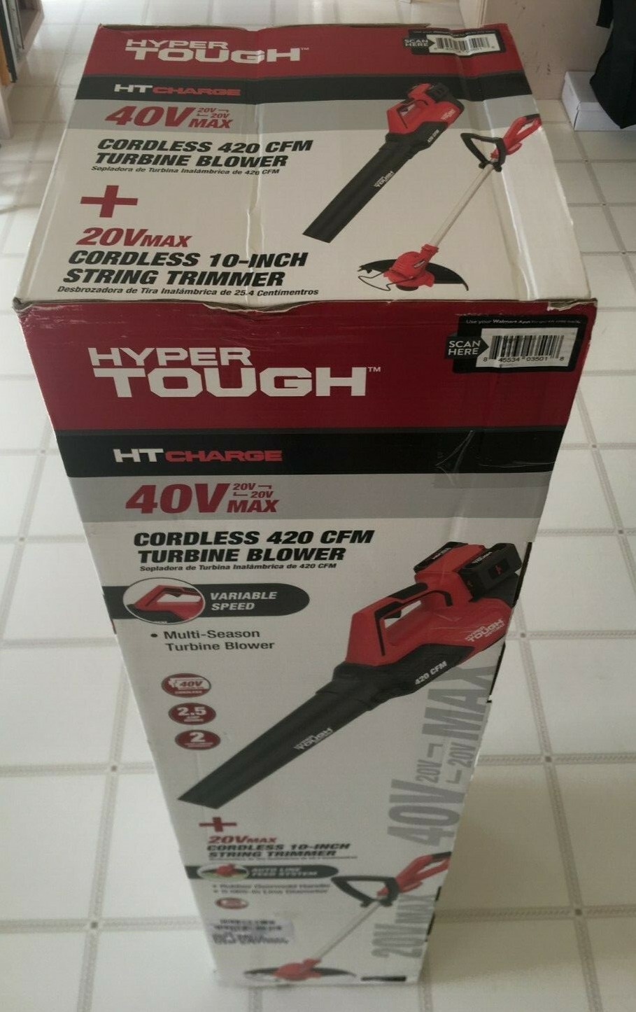 Hyper Tough 40v Blower 20V String Trimmer Combo Kit HT49-401-003-01 | eBay