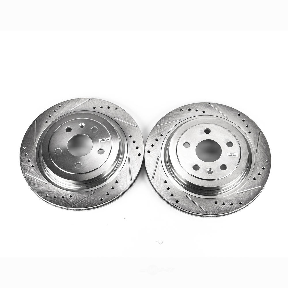 Disc Brake Rotor Set-Rear Drilled, Slotted and Zinc Plated Brake Rotor ...