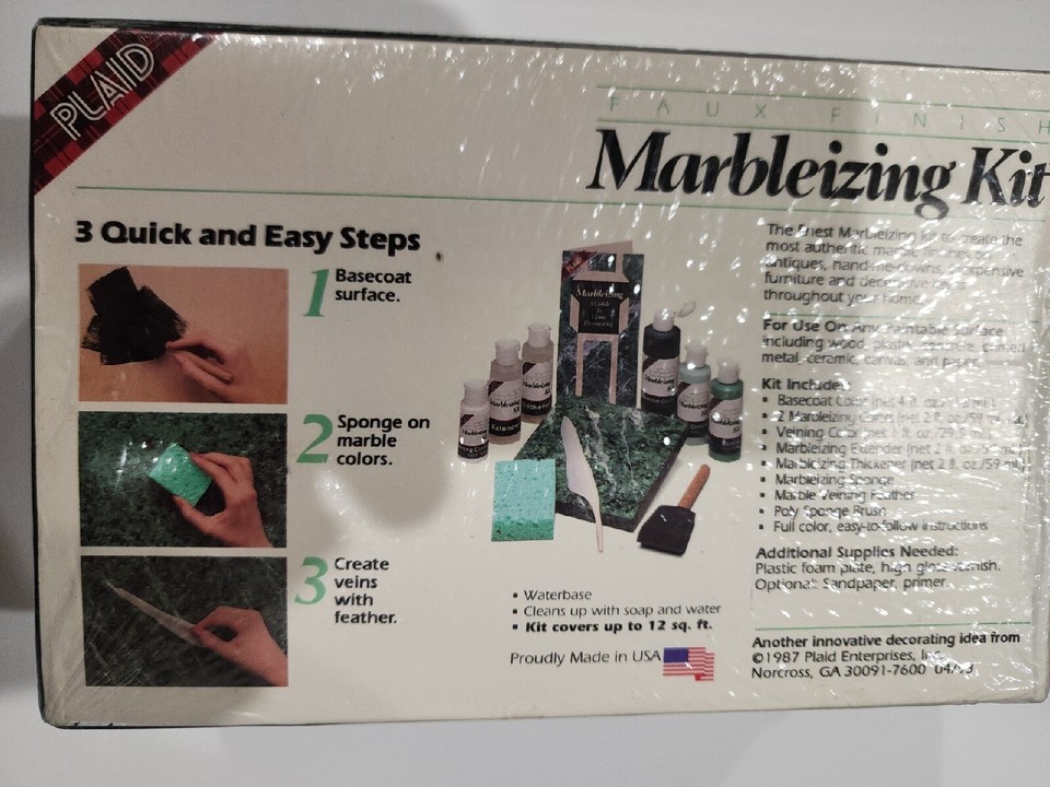 Faux Finish Marbleizing Kit NEW Florentine Green #30054 Plaid ~ ON SALE ...