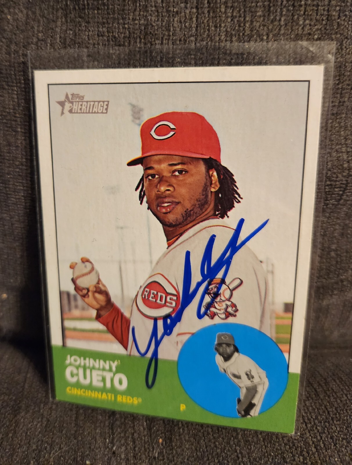 Johnny Cueto Autograph Signed 2012 Topps Heritage Cincinnati Reds | eBay