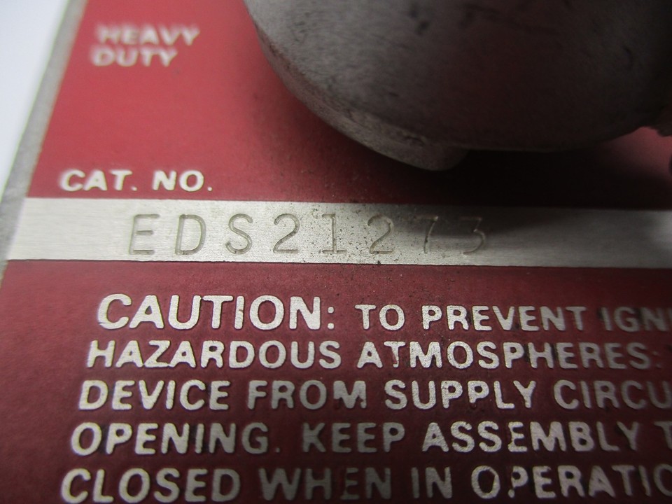 CROUSE HINDS EDS21273 EXPLOSION PROOF SWITCH UNMP | eBay