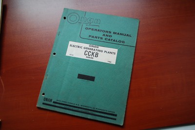 ONAN CCKB OPERATOR PARTS Book Catalog Manual operation owner ...