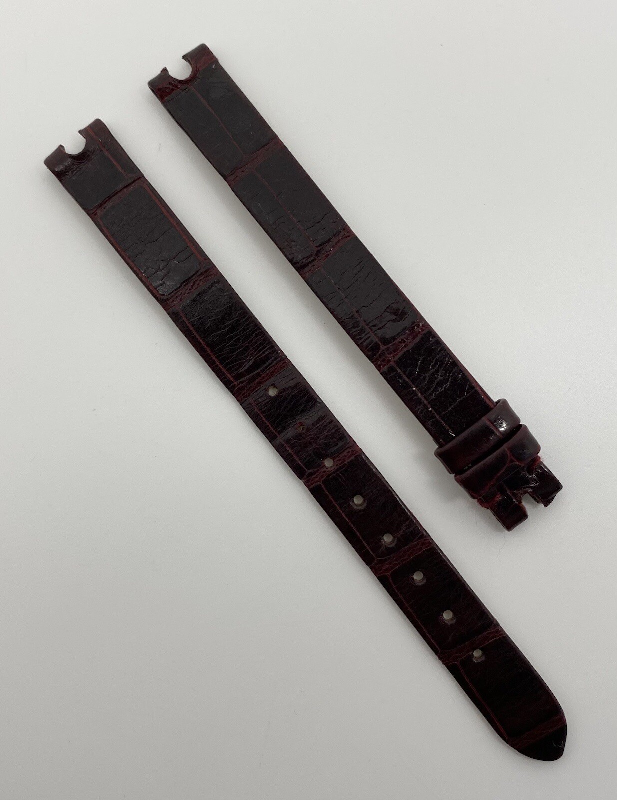 Authentic Chopard Happy Diamonds 10mm x 10mm Maroon Alligator Watch ...