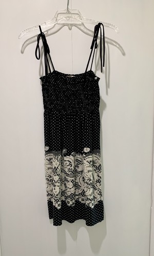 Free People Teenbell MacKenzie Polka Dot Black Dress strap size M | eBay