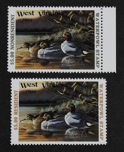 CKStamps: US State Duck Stamps Collection West Virginia Scott#15 16 ...