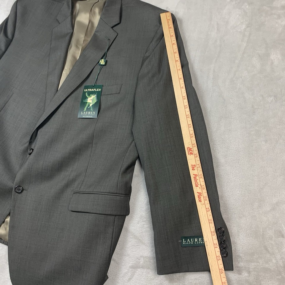 Lauren Ralph Lauren Blazer Mens 50R Olive 100% Wool Ultraflex Lined ...