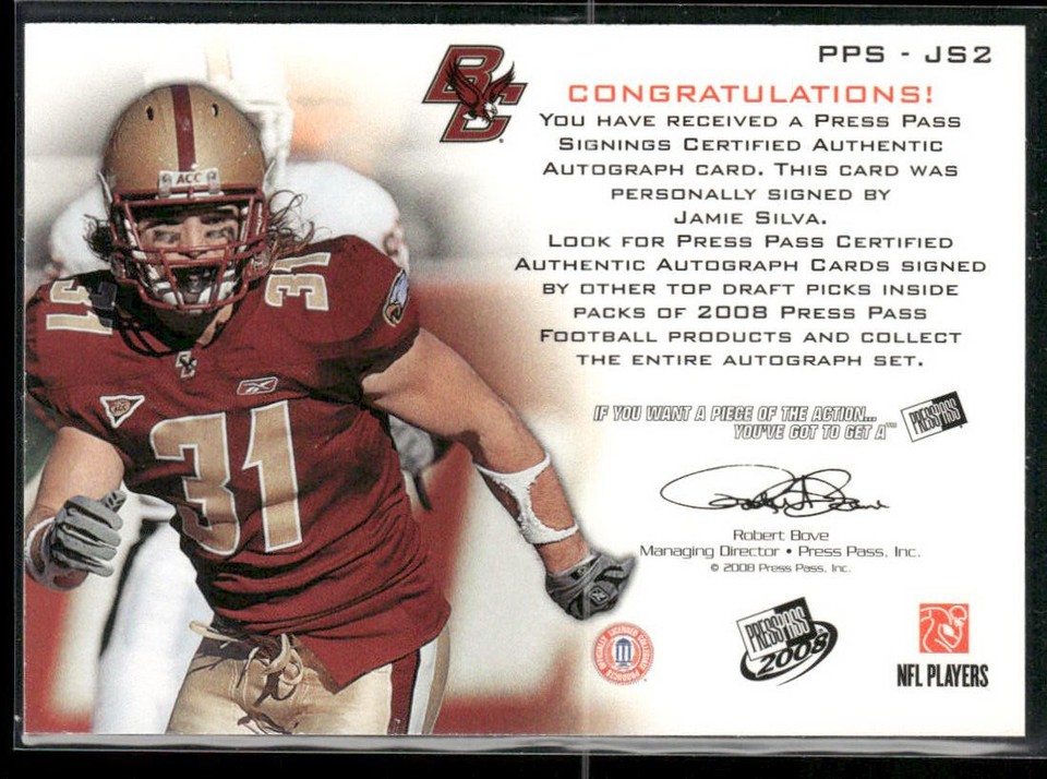 2008 Press Pass #PPS-JS2 Jamie Silva Bronze AUTO | eBay